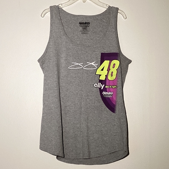 Nascar | Tops | Nascar Womens Gray Tank Top Car 48 Jimmy Johnson | Poshmark